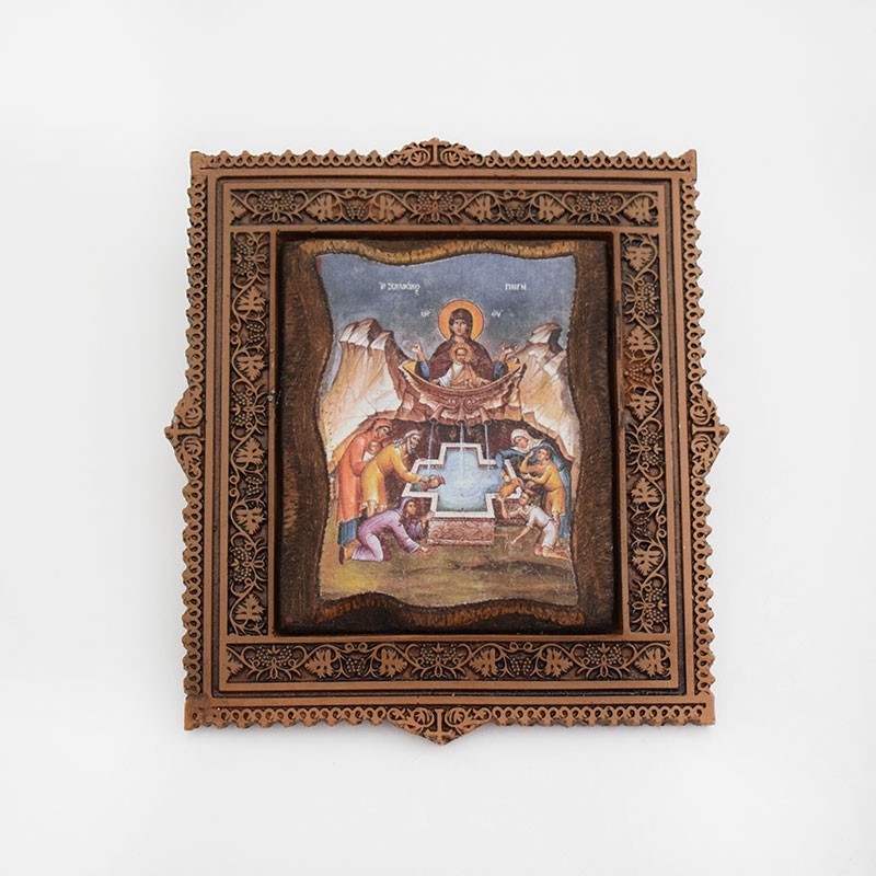 Wooden polyester frame magnet carved lithography icon (choice of Saint ...